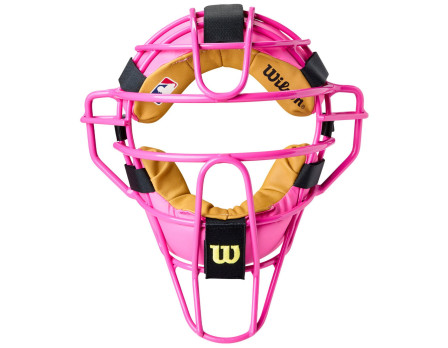 Wilson MLB Pink Dyna-Lite Aluminum Umpire Mask with Pink and Tan | Ump ...