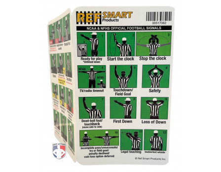 RefSmart Deluxe Football Referee Signal & Yardage Card | Ump Attire