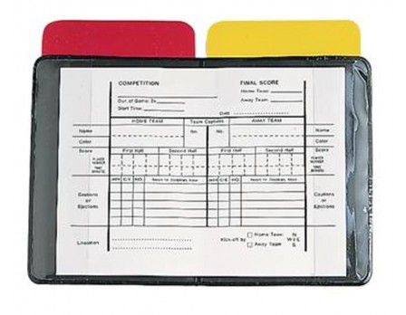 Soccer Referee Data Wallet with Red & Yellow Cards | Ump Attire