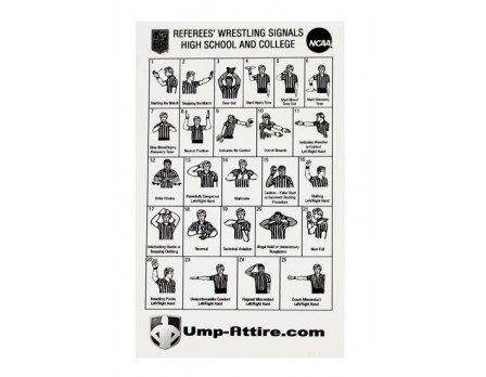 NCAA and NFHS Wrestling Referee Signals Card | Ump Attire