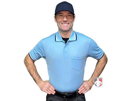 Mizuno Performance Short Sleeve Traditional Umpire Shirt - Powder Blue ...