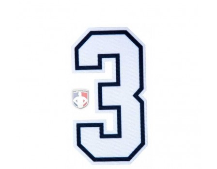 3" White on Black on White Precision-Cut Number | Ump Attire