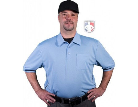 Smitty Vertical Stripe Umpire Shirt - Polo Blue | Ump Attire