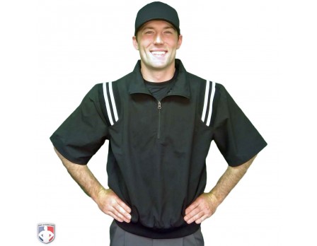 Smitty Traditional Half-Zip Short Sleeve Umpire Jacket - Black and ...