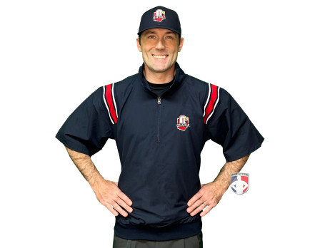 Ohio (OHSAA) Short Sleeve Umpire Jacket - Navy and Red | Ump Attire