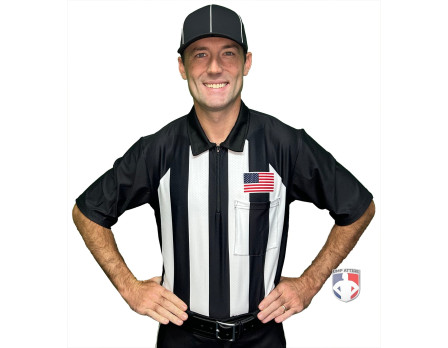 Smitty 2 1/4" Stripe Body Flex Short Sleeve Football Referee Shirt with ...