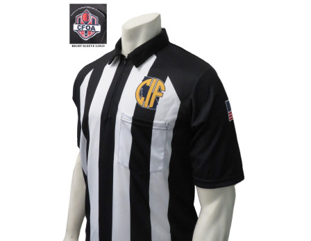 California (CFOA) 2 1/4" Stripe Short Sleeve Football Referee Shirt ...
