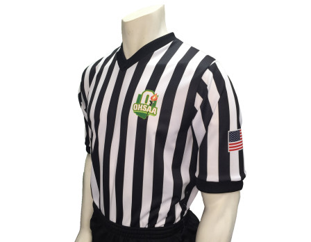 Ohio (OHSAA) 1" Stripe V-Neck Men's Referee Shirt | Ump Attire