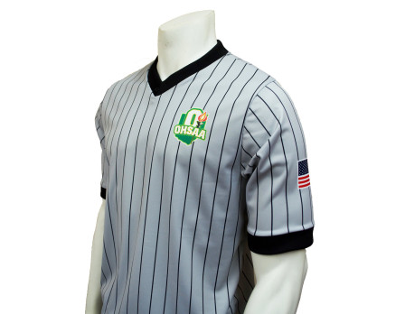 Ohio (OHSAA) Body Flex Grey V-Neck Wrestling Referee Shirt | Ump Attire