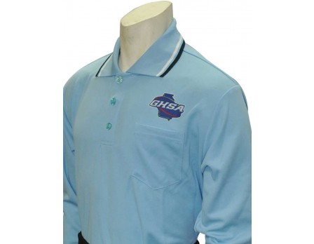 Georgia (GHSA) Long Sleeve Umpire Shirt - Powder Blue | Ump Attire