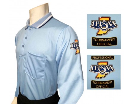 Indiana (IHSAA) Long Sleeve Umpire Shirt - Powder Blue | Ump Attire
