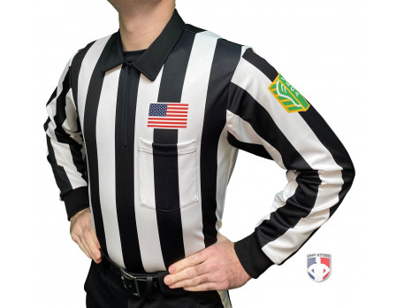Vermont (VLOA) 2" Stripe Long Sleeve Referee Shirt | Ump Attire