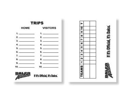 Baseball / Softball Umpire Writeable Mound Trips and Score Card ...